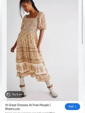 Spell | Dresses | Spell S Juniper Shirred Dress Cream | Poshmark